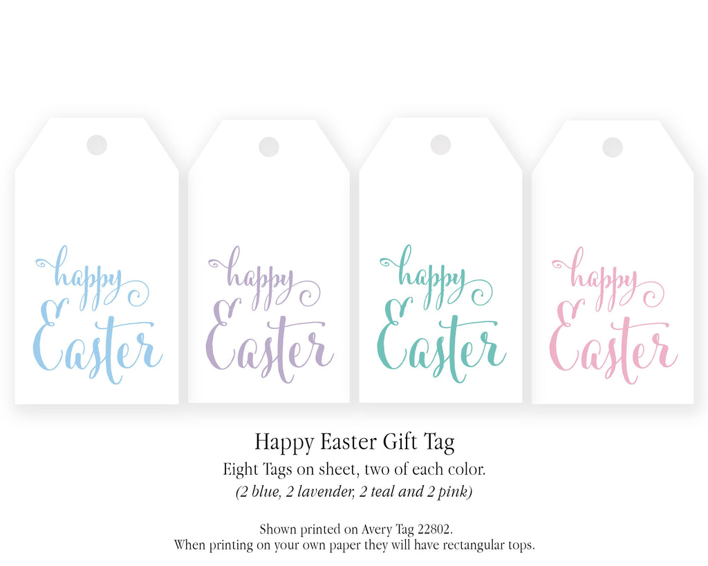 PRINTABLE PDF Happy Easter Gift Tags | Printable Easter Tags | Printab ...
