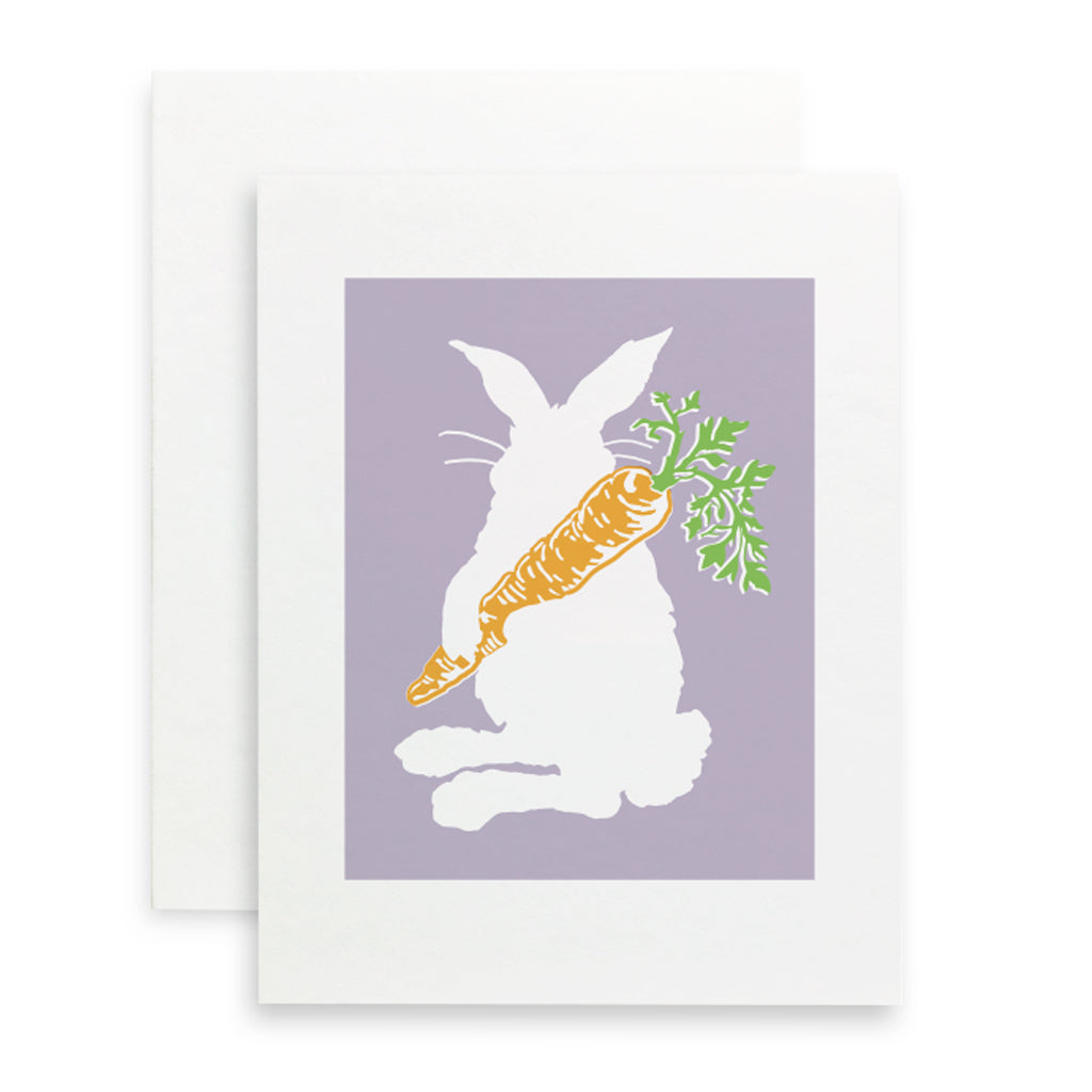 Easter Bunny with Carrot holiday greeting card – Chatham Paper